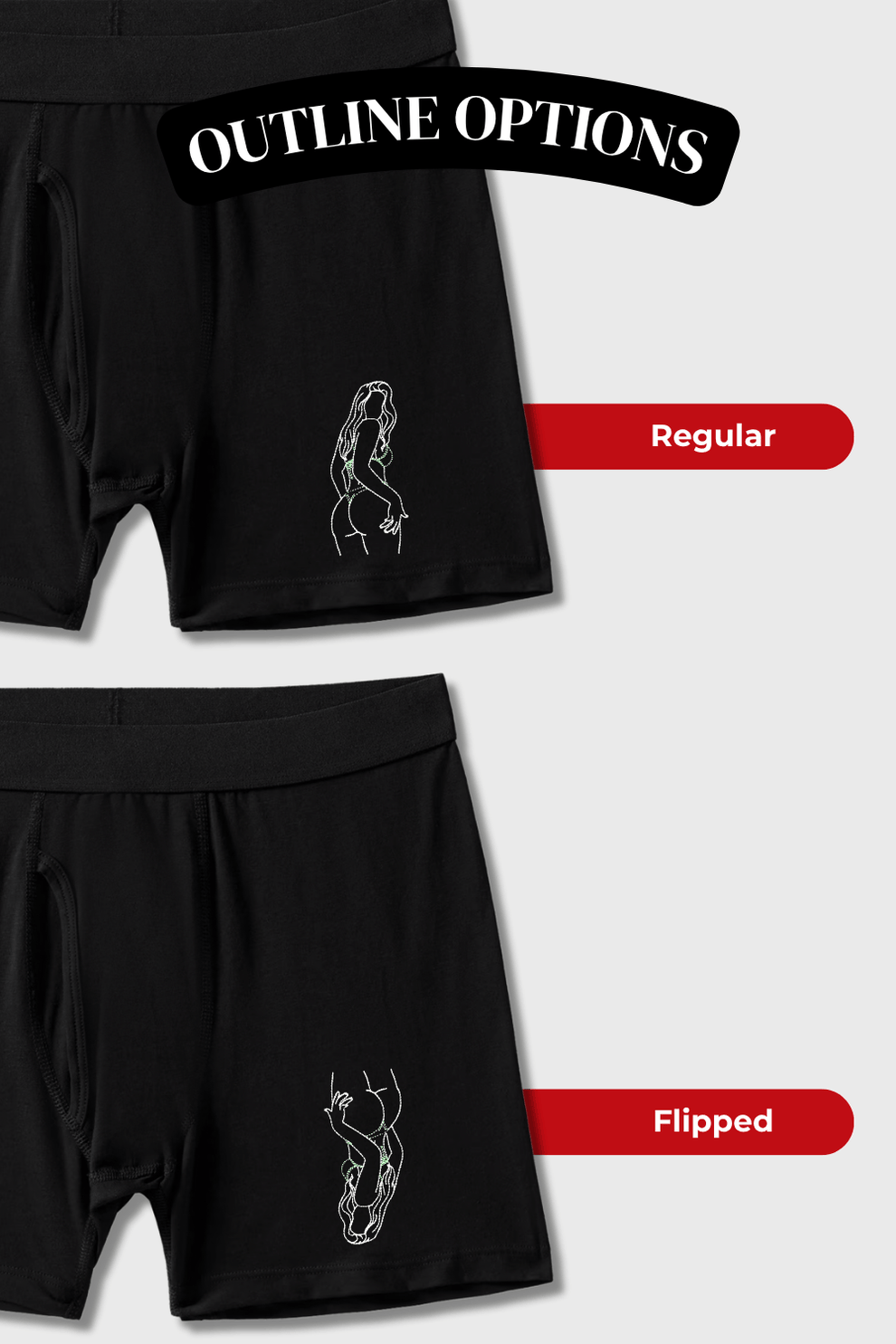 Spicy Custom Embroidered Boxers – Gift for Boyfriend – Soulmate Customs