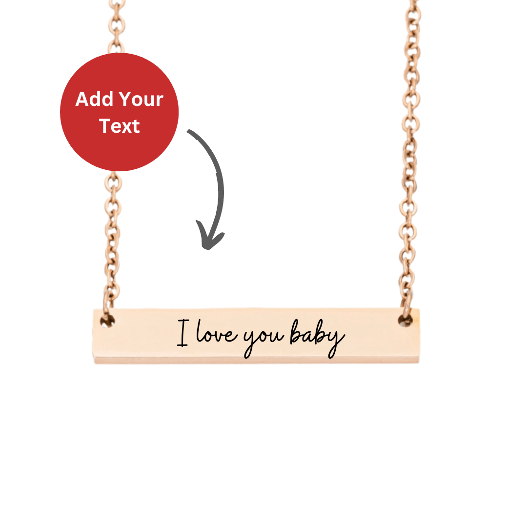 Custom Soulmate© Bar Necklace Personalized Message – Soulmate Customs